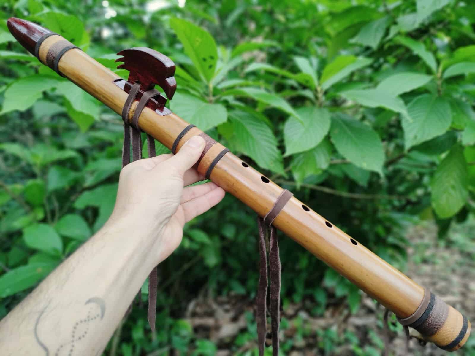Flauta Estilo Nativa Americana - Série Dupla - River Cane - G | Flauta ...