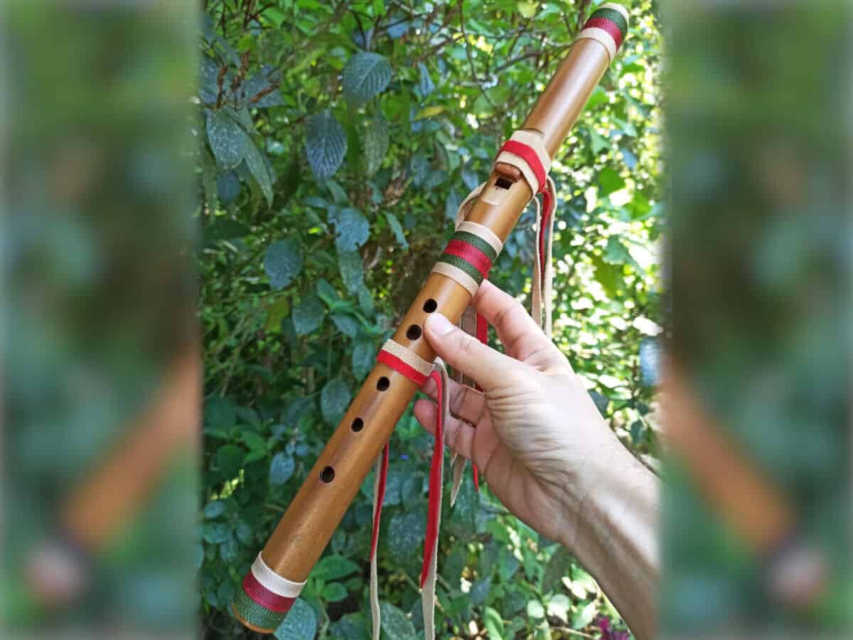 Flauta Estilo Nativa Americana - River Cane - C Alto | Flauta Nativa Ashar
